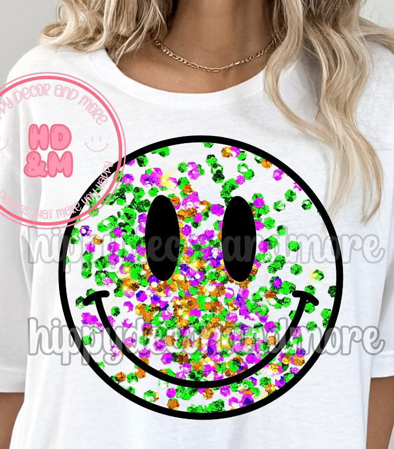 Smiley Glitter Mardi - sublimation – Simply Designed P+M Parnell